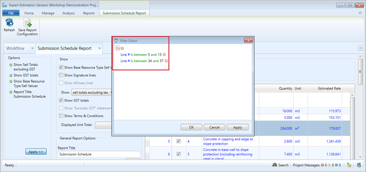 Filtering Data in Windows and Reports